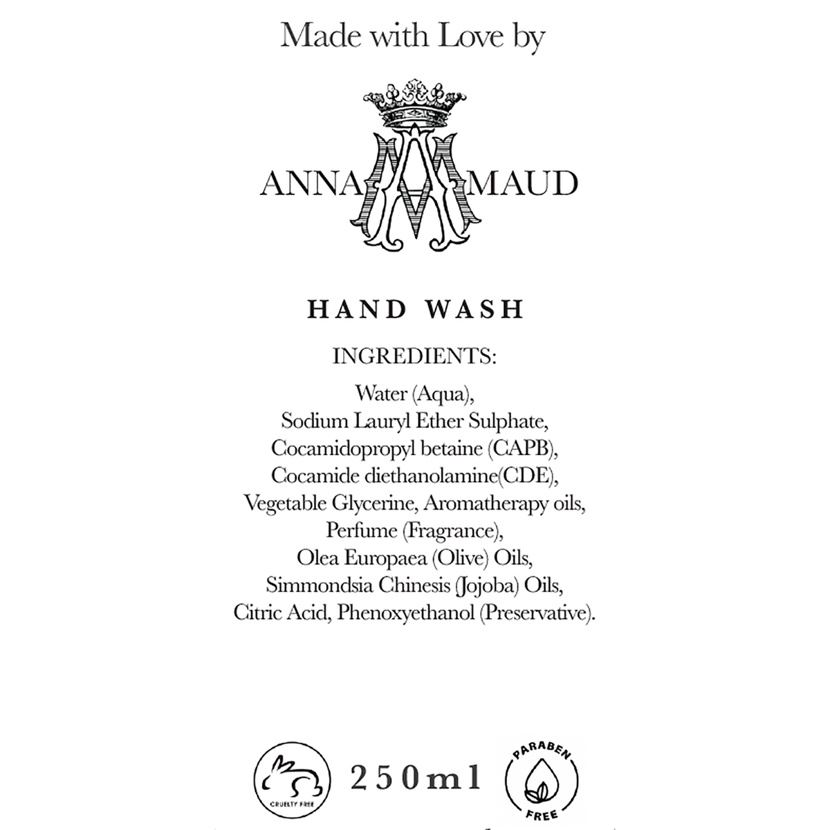 Anna-Maud - Hand & Body Wash - Noir et Blanc – The Anna-Maud Collection